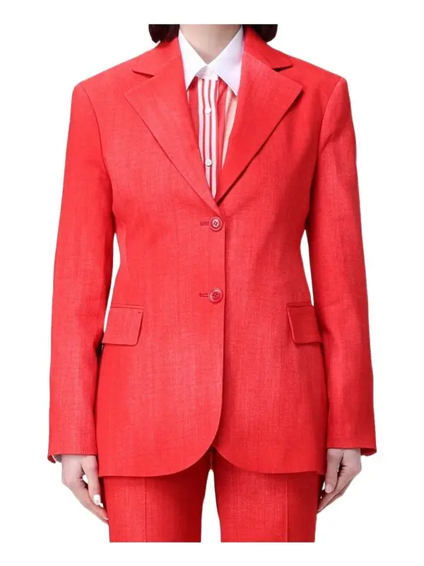 Ermanno Scervino Single-breasted Blazer With Flap Pockets - Red