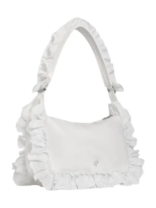 Simone Rocha Pillowcase Ruffled Shoulder Bag - White