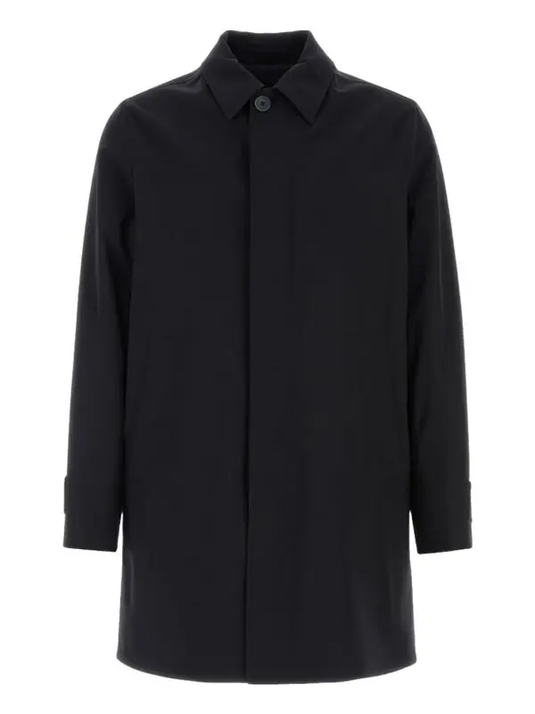 Herno Straight Hem Coat - Black