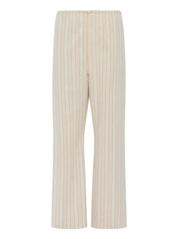 MAISON MARGIELA Striped Wide-leg Trousers - Pinstripe White And Light Blue