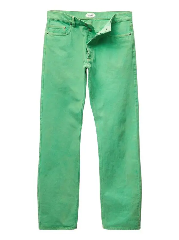 Versace Straight-leg Jeans In Colored Denim - Green