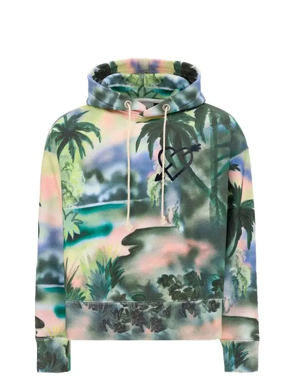 Palm Angels Paradise Logo Hoodie - Gray