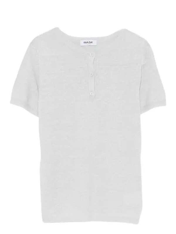 BASERANGE Button Short-sleeve T-shirt - White