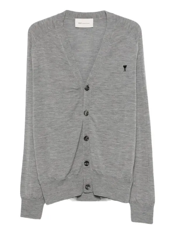 Ami V-neck Cardigan - Grey