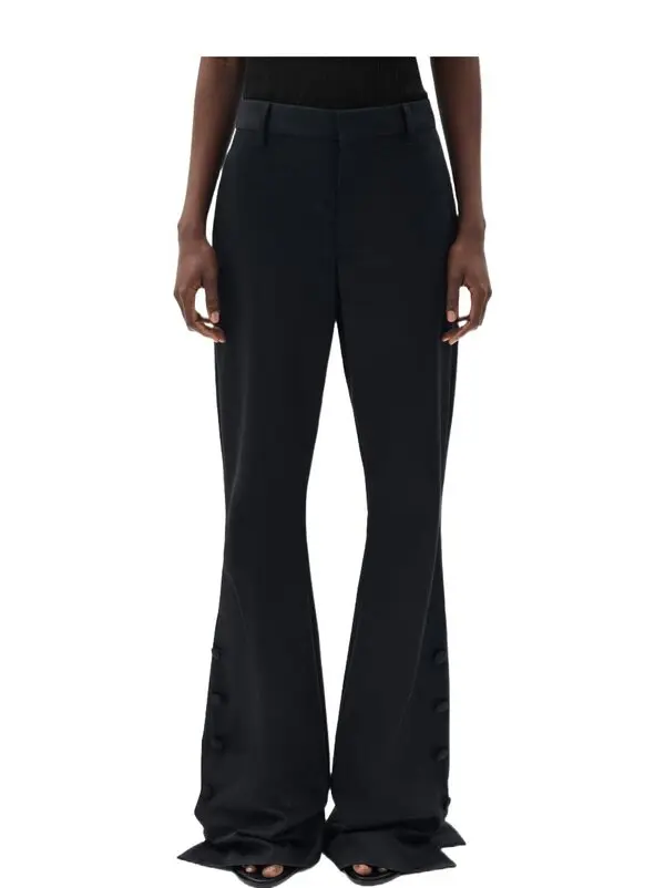 ANN DEMEULEMEESTER Enya Buttoned Bootcut Trousers - Black