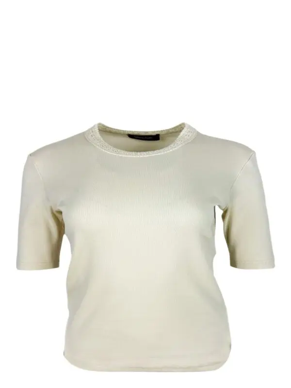 Fabiana Filippi Short-sleeved Crewneck T-shirt - White