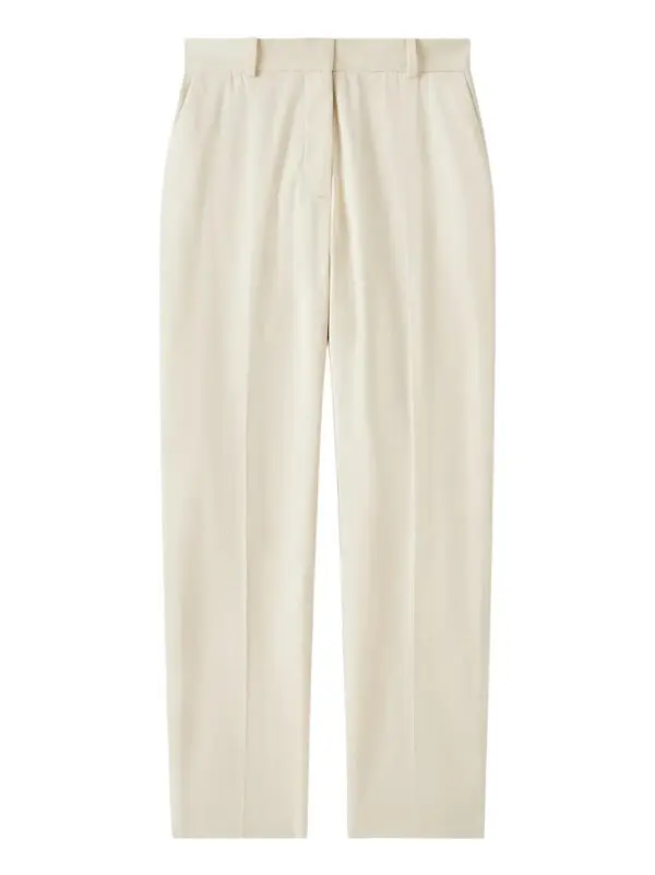 JOSEPH Coleman Long Light Cotton Trousers - White