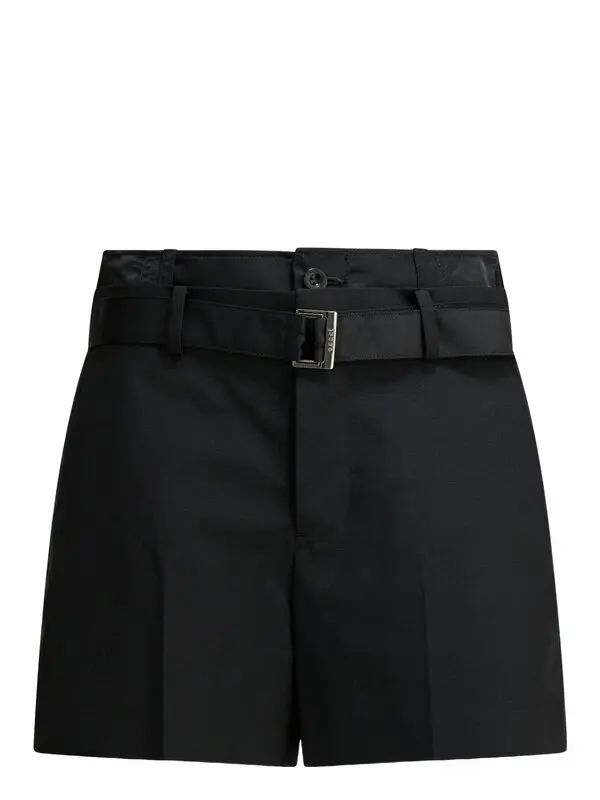Sacai Buckled Shorts - Black