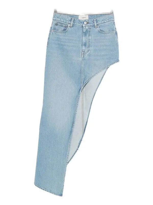 Coperni Asymmetrical One-leg Denim Skirt - Blu