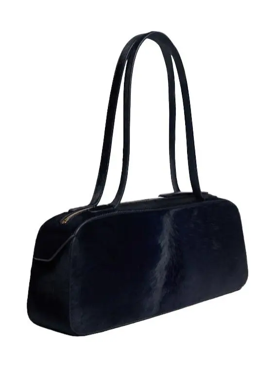 Khaite Simona Pony Skin Shoulder Bag - Black