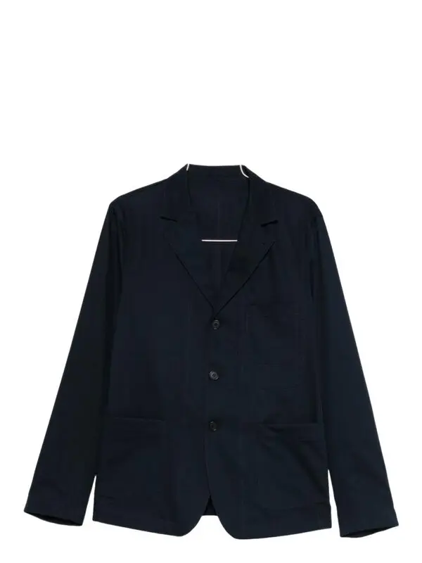 Givenchy Single-breasted Deconstructed Cotton Jacket - Blue