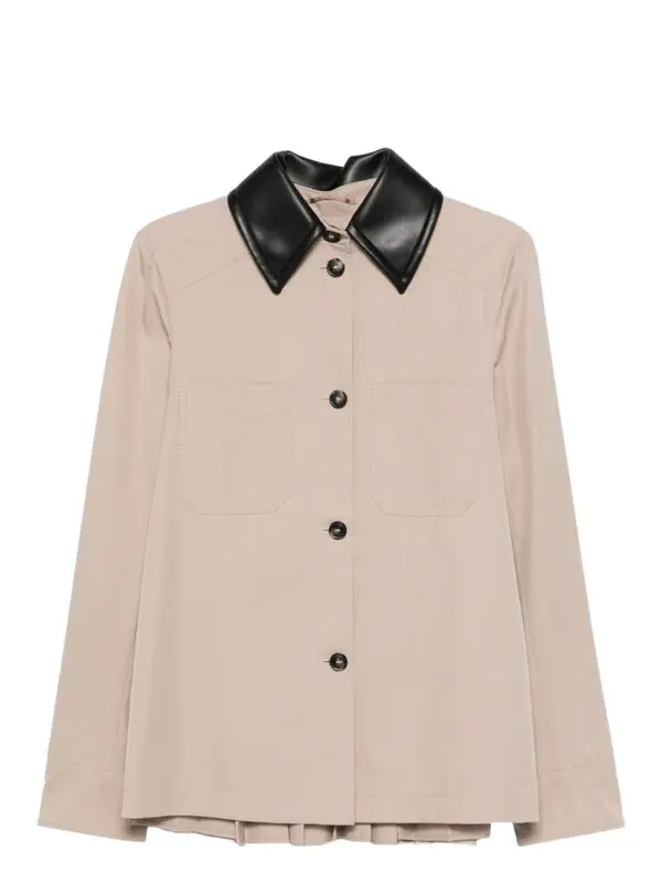 Sportmax Pleated Back Jacket With Classic Collar - Nude