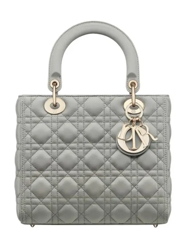 Dior Medium Lady Bag - Gray