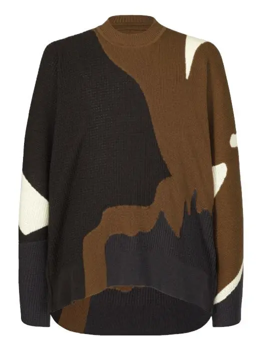Issey Miyake Homme Plissé Abstract Knit Pullover - Brown