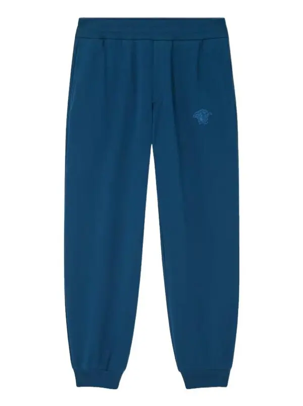 Versace Medusa-head Embroidered Sweatpants - Blue