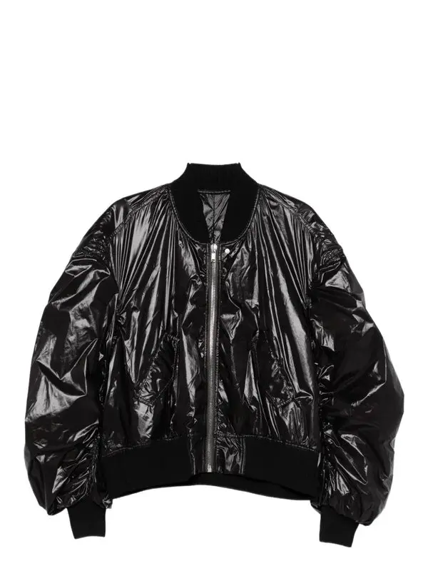 Rick Owens Long Sleeve Zipped Bomber Jacket - Black