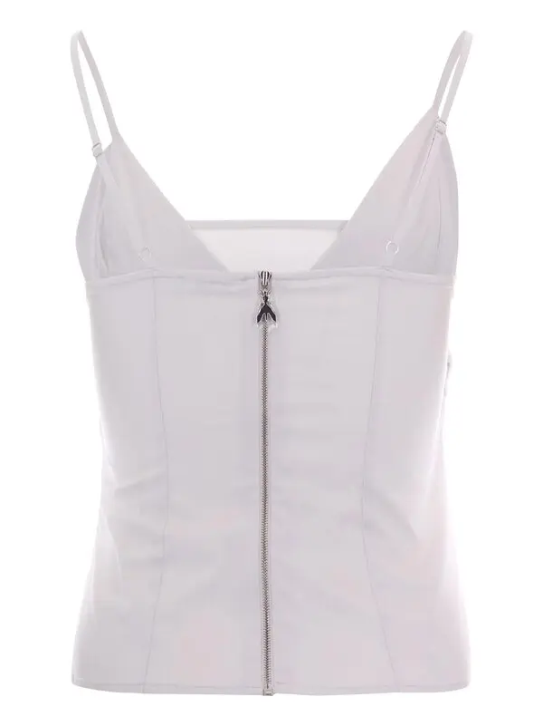 Patrizia Pepe Zip Up Tank Top - White