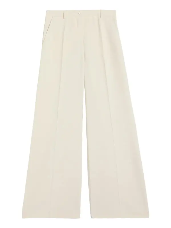 Aspesi High Waisted Wide Leg Casual Pants - White
