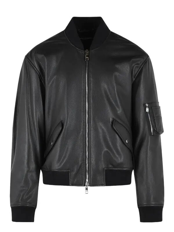Dolce & Gabbana Zip-up Bomber Jacket - Black