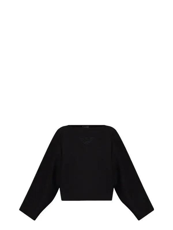 Emporio Armani Oversized Logo Sweatshirt - Black
