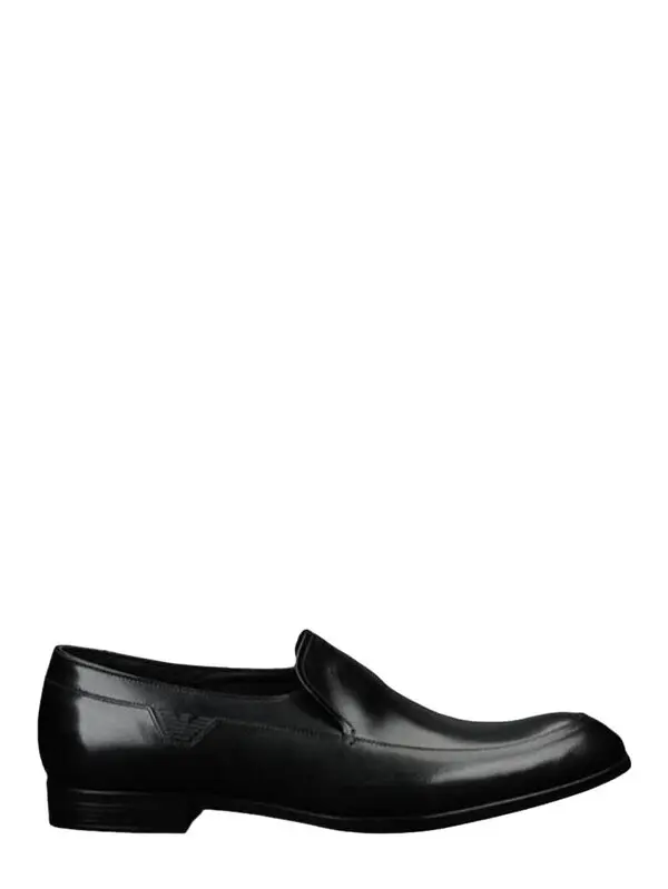 Emporio Armani Logo Loafers - Black