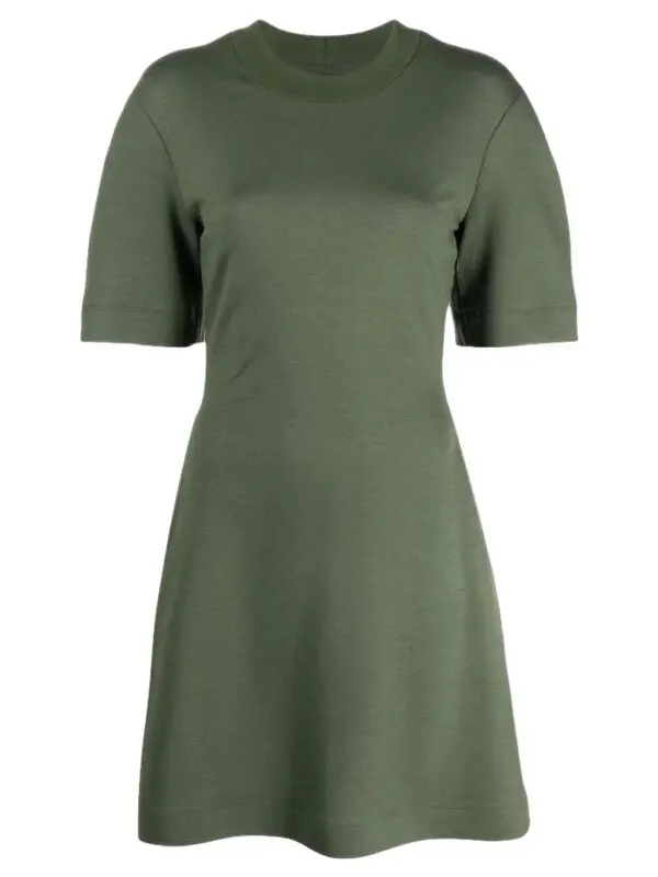 Alexander McQueen Logo Print Mini Dress - Green