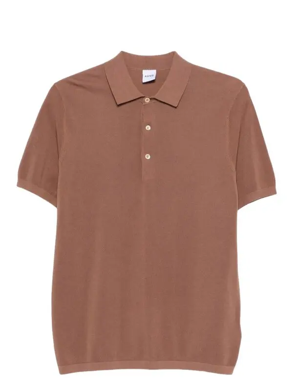 Aspesi Button Polo Shirt - Brown
