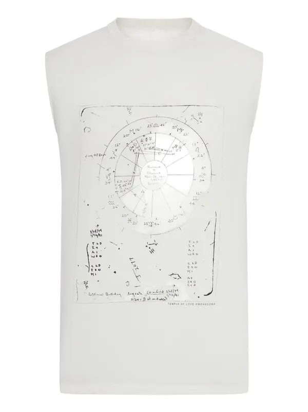 Rick Owens Printed Tank Top - White
