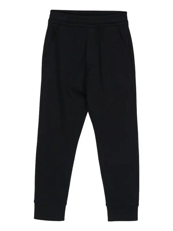 Moncler Logo Patch Cotton Wool Track Pants - Midnight Blue