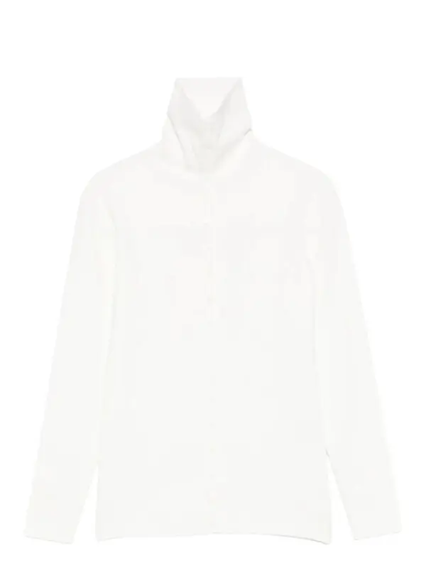 TOTEME High Neck Button-up Cardigan - White