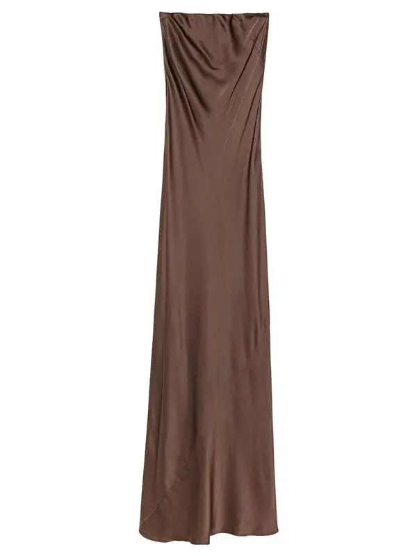 FORTE_FORTE Strapless Midi Dress - Chocolate-colored