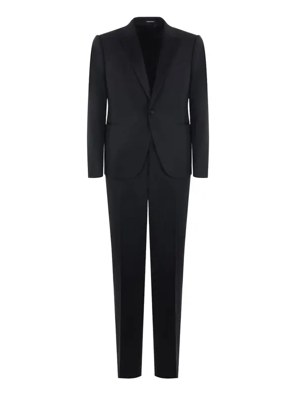 Emporio Armani Single-breasted Tailored Suit - Black