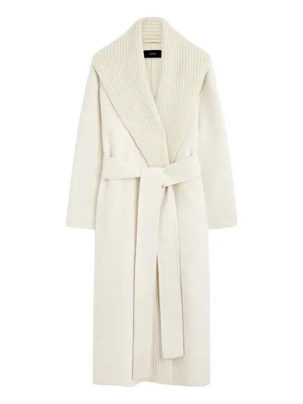 JOSEPH Rica Double Face Cashmere Coat - Ivory