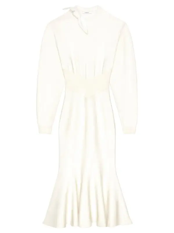 Givenchy Bow Detail Knitted Midi Dress - Ivory