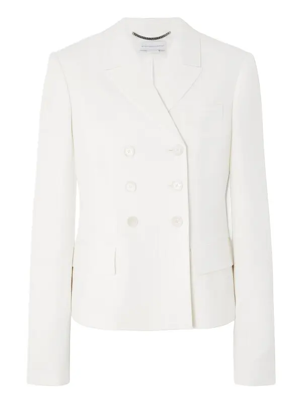 Stella McCartney Double-breasted Wool Blazer - White