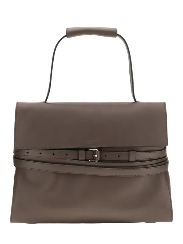 Moschino Embossed Shoulder Bag - Brown