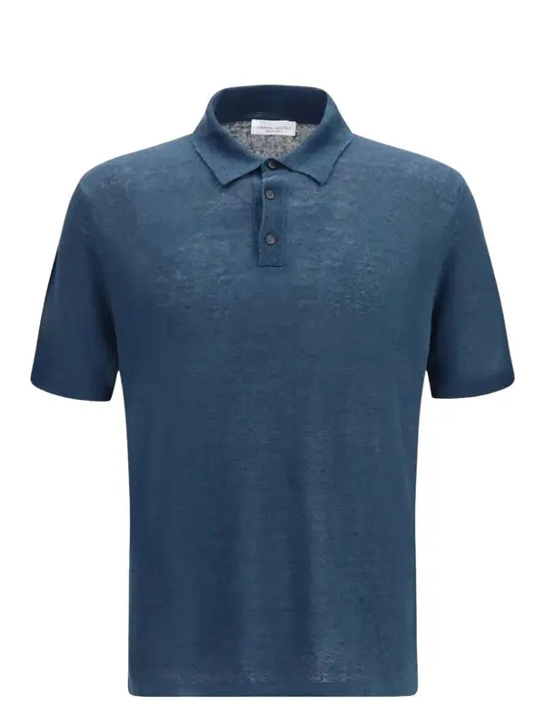 ROBERTO COLLINA Short-sleeve Polo Shirt - Blue