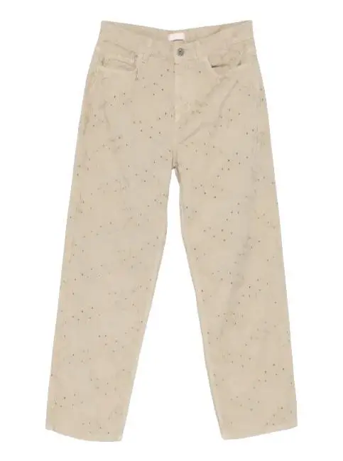 Liu Jo Floral Print Trousers - Nude