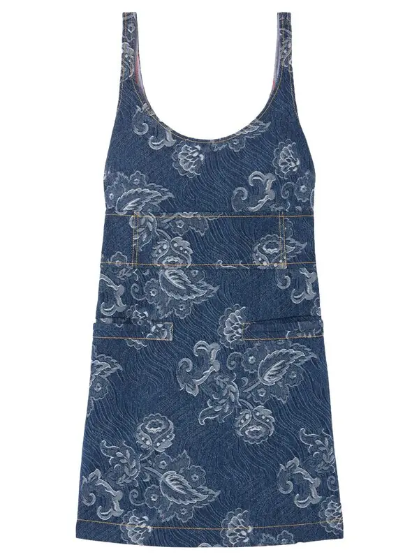 Etro Sleeveless Printed Dress - Blue