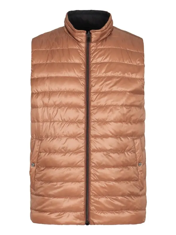 Herno Zip-up Quilted Reversible Gilet - Pink