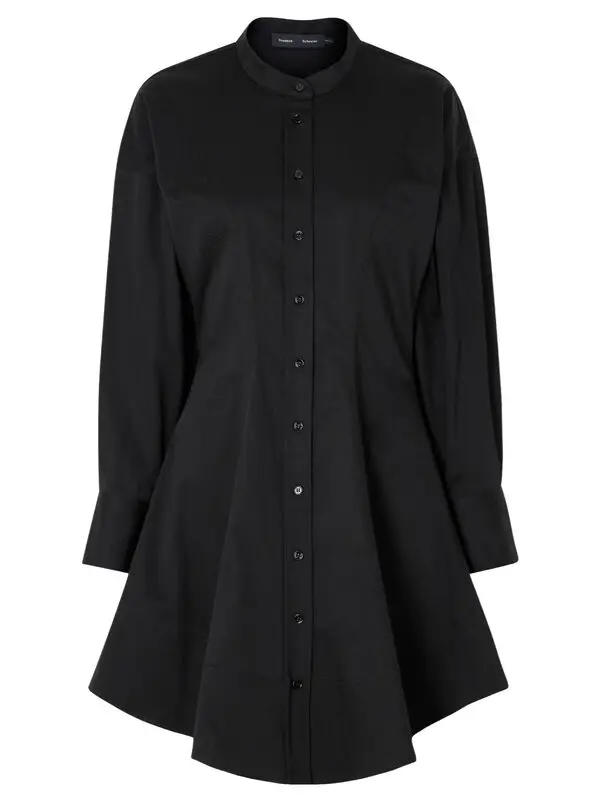 Proenza Schouler Button Mini Shirt Dress - Black
