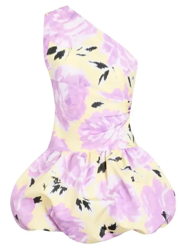 PATOU Asymmetrical Mini Dress - Peony Garden