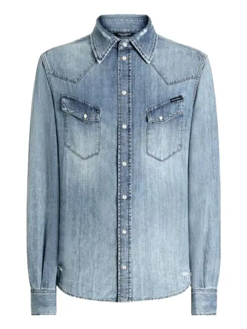 Dolce & Gabbana Dolce Gabbana Western Denim Shirt - Blue