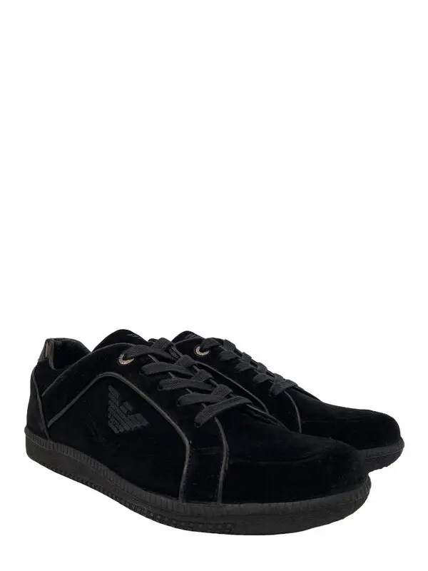 Emporio Armani Logo Detail Sneakers - Black