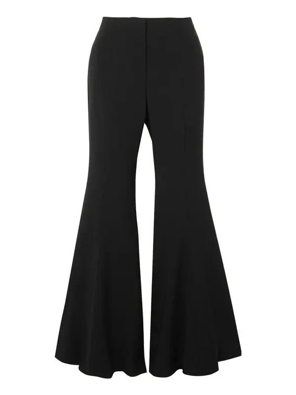 Proenza Schouler Stretch Crepe Flare Trousers - Black
