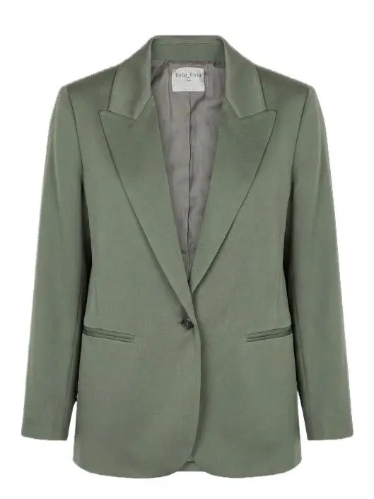 FORTE_FORTE Single-breasted Blazer - Khaki