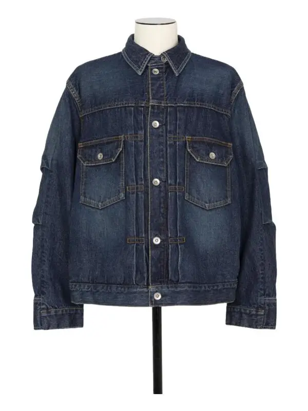 Sacai Buttoned Denim Jacket - Blue