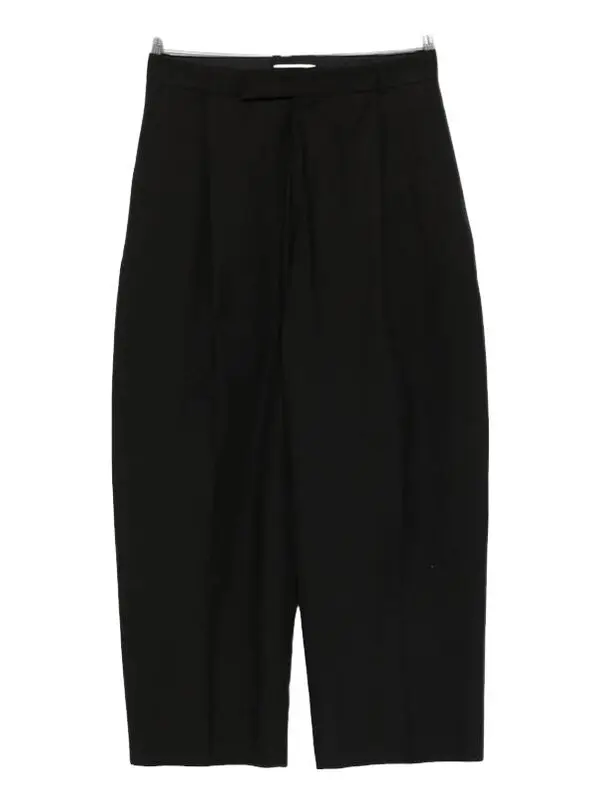 Studio Nicholson Solid Color Trousers With Belt Loops - Black