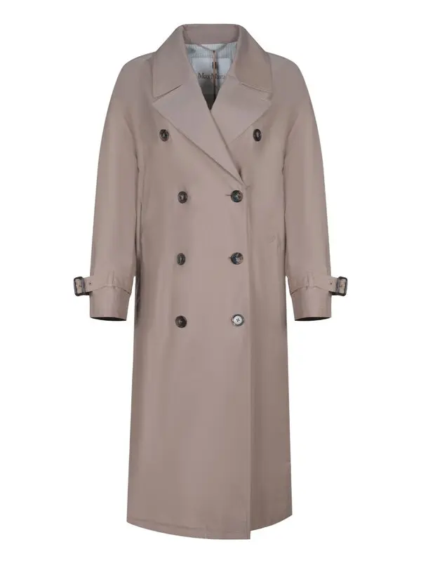 Max Mara Long-sleeved Trench Coat - Nude