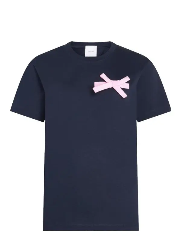 PATOU Ribbon Logo T-shirt - Aquamarine